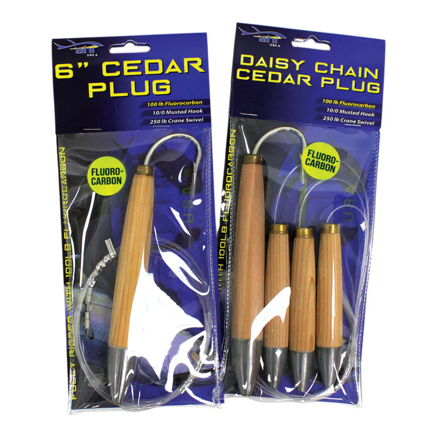 Ahi Rigged Single Cedar Plug – Fisherman's Headquarters