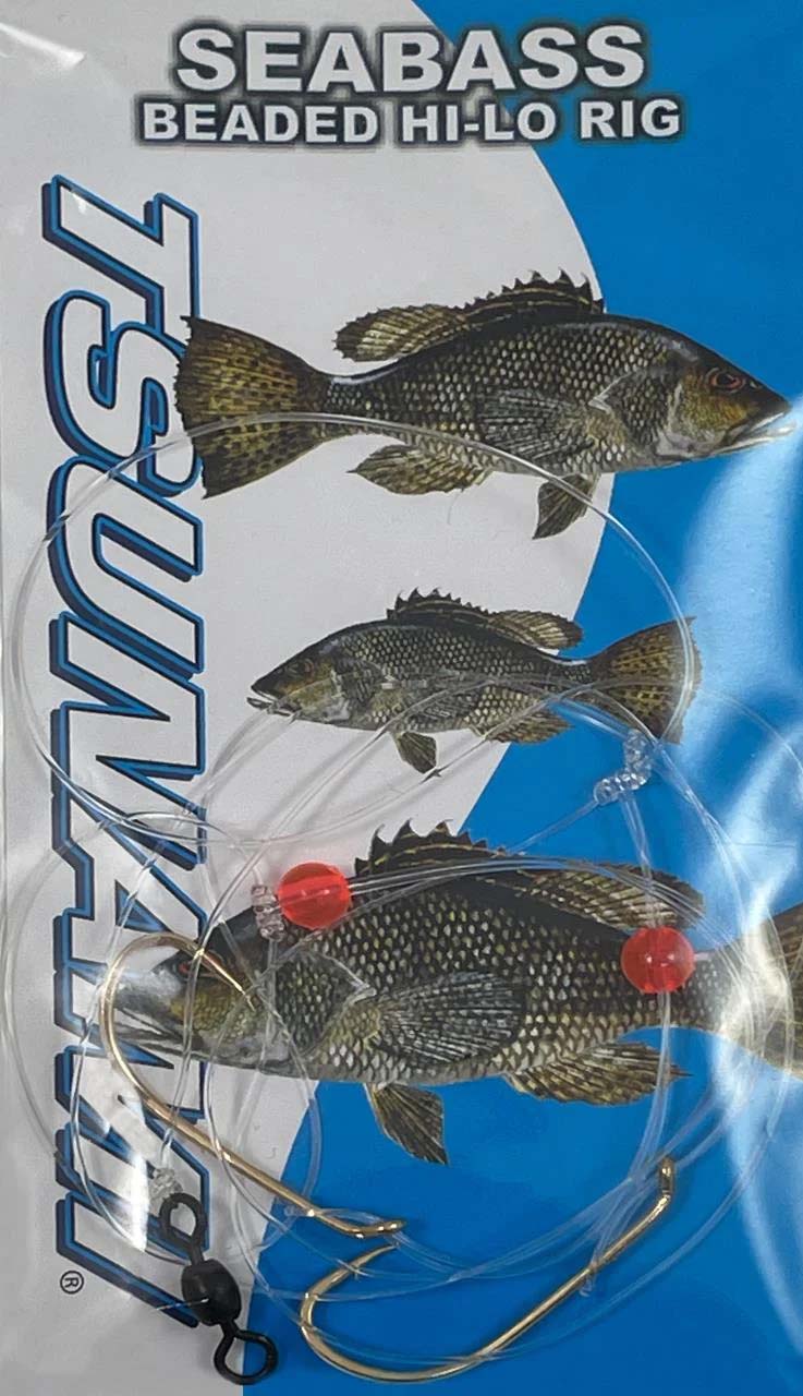 Tsunami Sea Bass Beaded Hi-Lo Rig – Fisherman's Headquarters